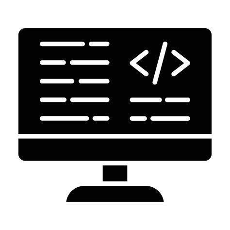 CSS Code Glyph Icon Vector Art At Vecteezy