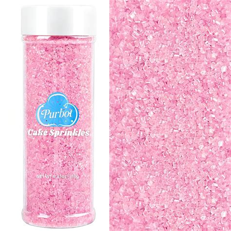 Pink Sprinkles Sanding Sugar For Baking 6 35oz 180g Edible