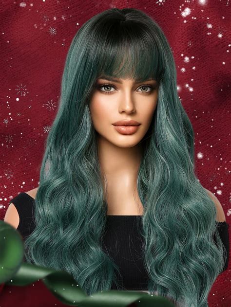 Long Curly Synthetic Wig With Bangs