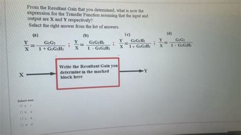 solved from the resultant gain that you determined what is