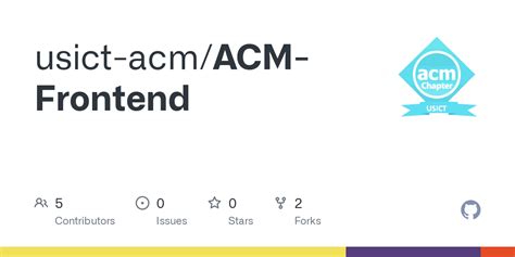 Github Usict Acmacm Frontend
