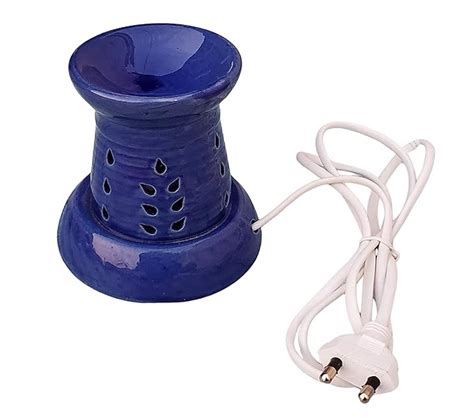 Pure Source India Ceramic Oil Diffuser Electric Small Inch Blue Amazon In Home Kitchen