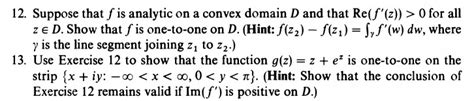 solved 12 suppose that f is analytic on a convex domain d