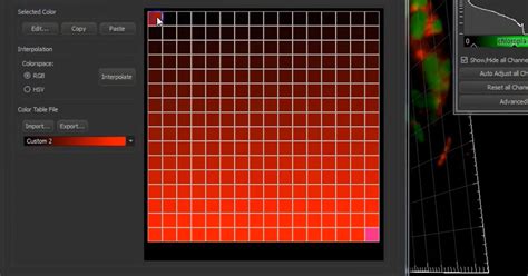 how do i create a custom color lut lookup table oxford instruments