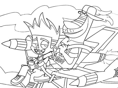 Johnny Test And Dukey Coloring Page Free Printable Coloring Pages For