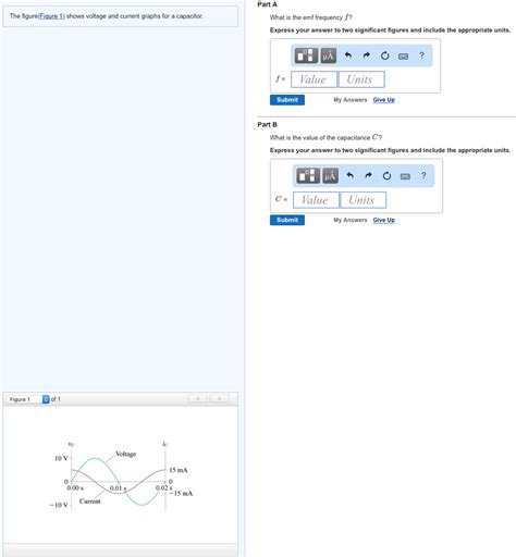 Solved The Figure Figure L Shows Voltage And Current Graphs