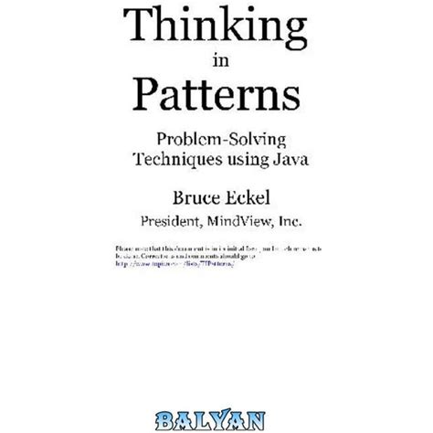 خرید و قیمت دانلود کتاب Thinking In Patterns Problem Solving Techniques Using Java ترب