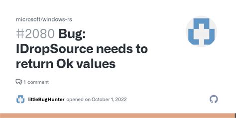 Bug Idropsource Needs To Return Ok Values · Issue 2080 · Microsoft