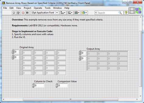 Remove Array Rows Based On Specified Criteria Ni Community