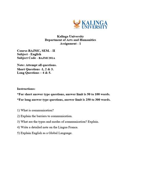 unit1 bajmc201a english assignment pdf