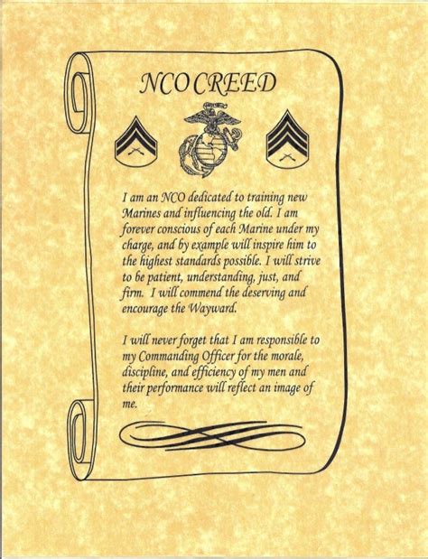 Printable Nco Creed