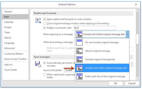How To Add Or Remove Indent From Replying Messages In Outlook