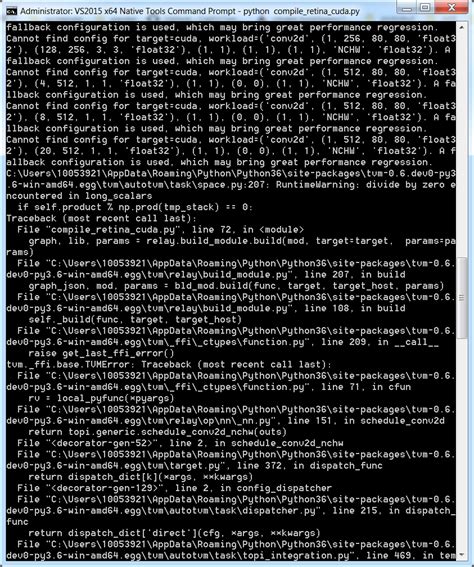 Zerodivisionerror When Compile Mxnet Model Target Cuda Under Windows