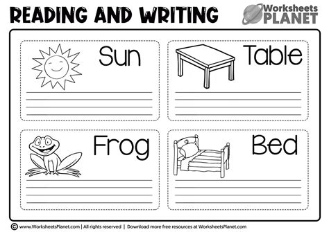 Free Printable Worksheets For Kindergarten Worksheets Library