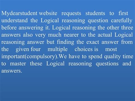 Logical Reasoning Questions And Answers Pdf