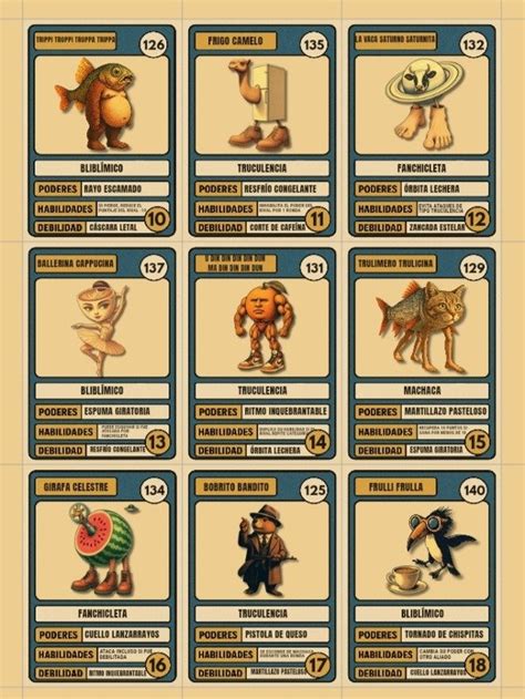 Imprimible Brainrot Cartas De Poder Amaoto