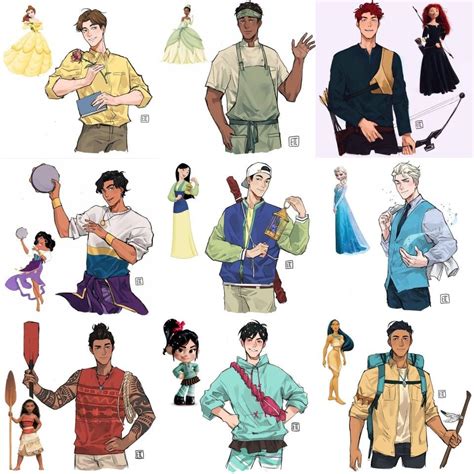 9 Spectacular Transformation Genderbend Illustrations Of Famous Disney