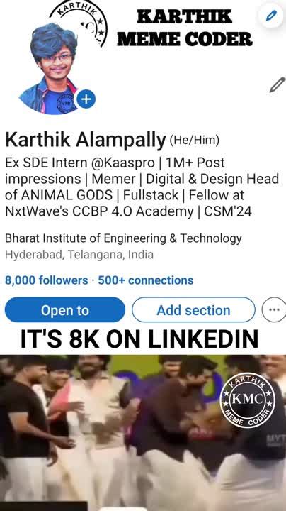 Video Karthik Alampally On Linkedin Linkedinconnections