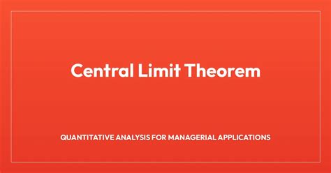 Central Limit Theorem • Mba Notes By Thembainstitute