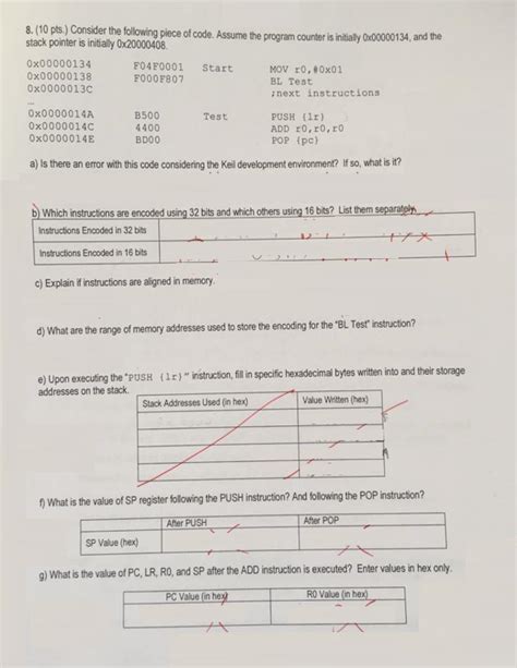 8 10 Pts Consider The Following Piece Of Code