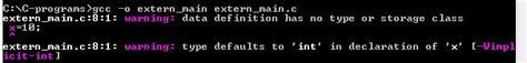 C Conflicting Types Data Definition Has No Type Or Storage Class