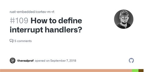 How To Define Interrupt Handlers Issue Rust Embedded Cortex M Rt GitHub