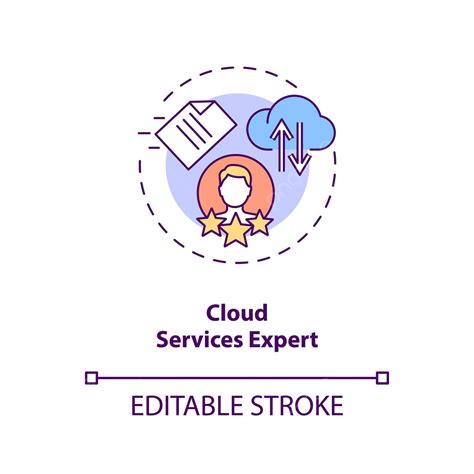 Cloud Services Expert Concept Icon Computing Technology Notion Vector