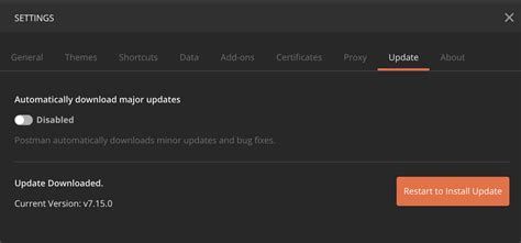 Disable Auto Update Of Minor Versions · Issue 7944 · Postmanlabs Postman App Support · Github