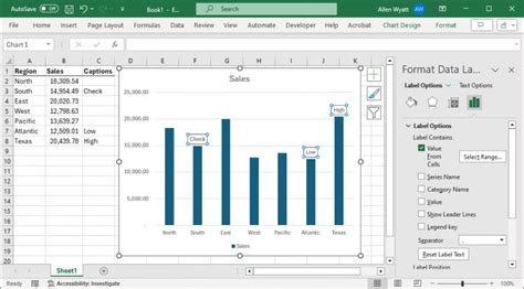 Locking Graphic Annotations To Chart Data Points Microsoft Excel