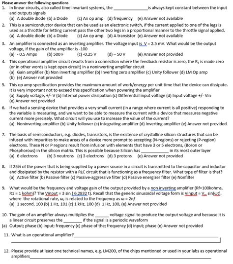 Solved Please Answer The Following Questions 1 In Linear Chegg Com