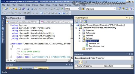 Sharepoint Event Handler Example Specialsp