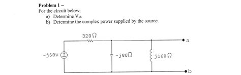 solved for the circuit below a determine v ab b