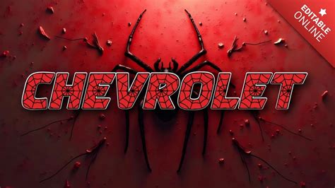 Chevrolet Spider Cobweb Text Effect Generator