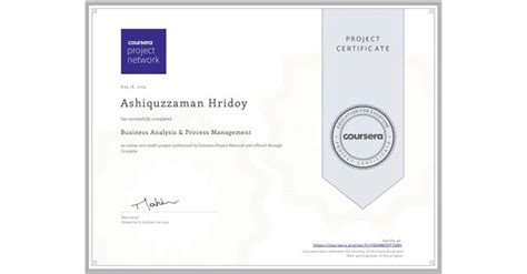 Md Ashiquzzaman Hridoy On Linkedin Completion Certificate For Business Analysis And Process
