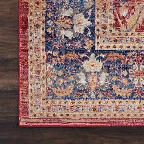 Red Traditional Persian Easy To Clean Floral Rug For Bedroom Dining