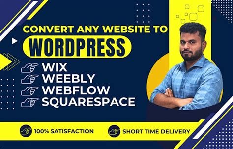 Convert Clone Wix Squarespace Weebly Webflow To Wordpress By Raselsorder01 Fiverr