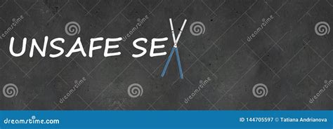 Text UNSAFE SEX Letter X Made With Two Positive Pregnancy Tests With Two Red Lines Creative