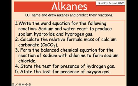 GCSE Chemistry Alkanes Teaching Resources