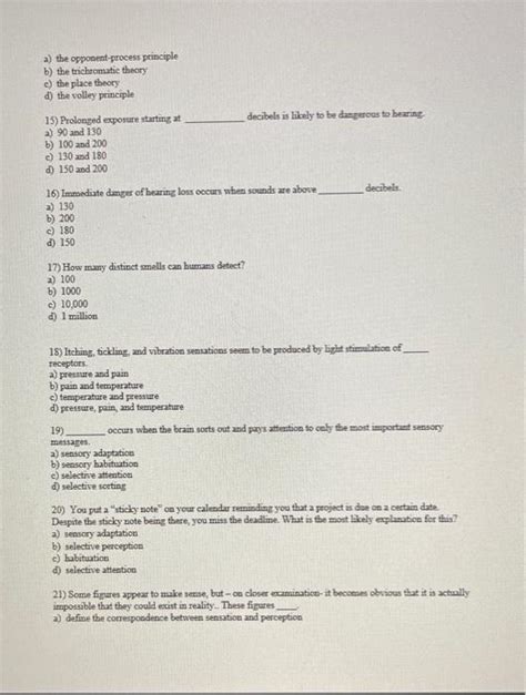 Solved A The Opponent Process Principle B The Trichromatic