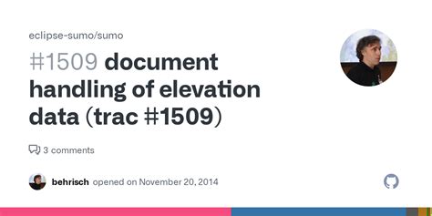 document handling of elevation data trac 1509 · issue 1509