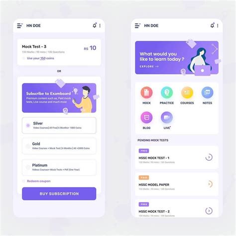 Study App Ui App Design App Mock Test