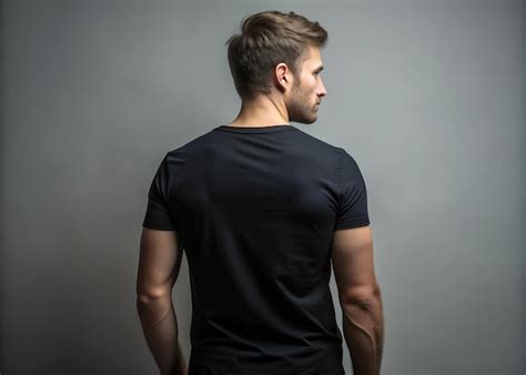 Basic Black Tee For Modeling Premium Ai Generated Image