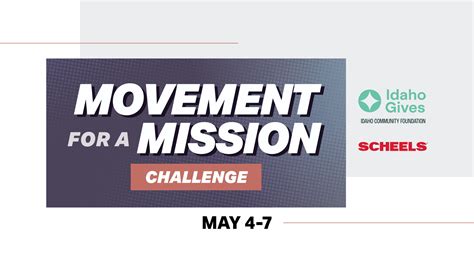 Scheels Movement For A Mission Challenge