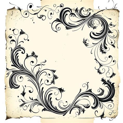 Vector Vintage Style Scroll Design Premium Ai Generated Image