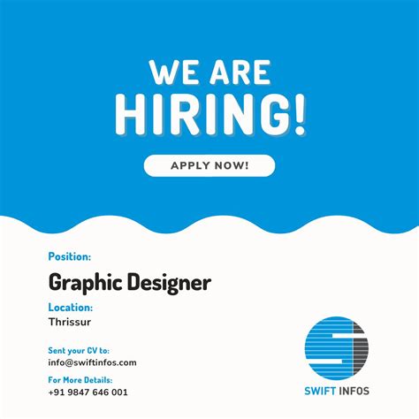 Swift Infos On Linkedin Hiring Hiringnow Hiringalert Graphicdesigner
