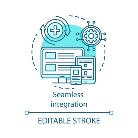 Seamless Integration Concept Icon Referral Marketing Idea Thin Line