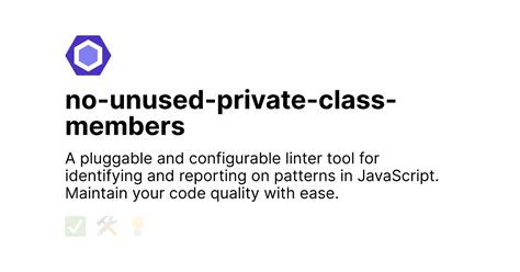 no unused private class members eslint pluggable javascript linter