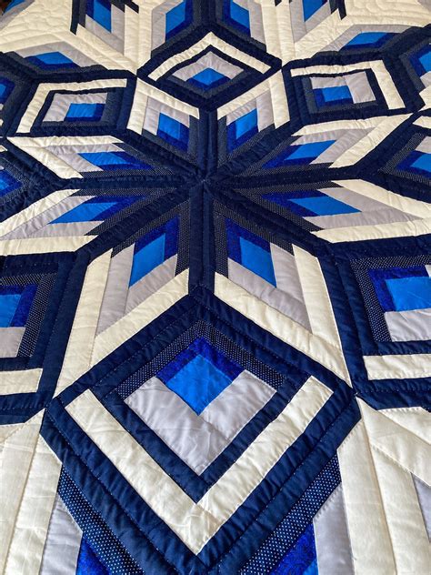 King Size Snow Flake Amish Quilt Amish Handstitched Quilt Handmade Quilt Modern Quilt