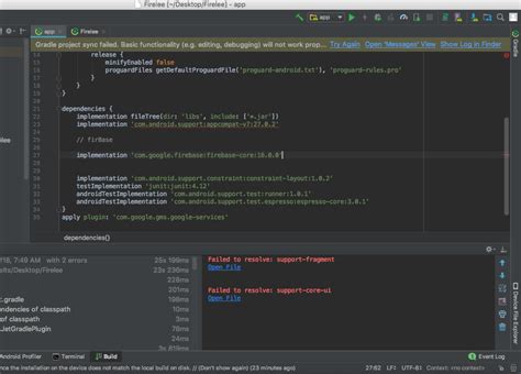 Android Sync Firebase Dependencies With Gradle Stack Overflow