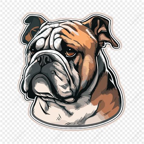 불독 스티커 일러스트 디자인 벡터 불독 얼굴 상표 Png 일러스트 무료 다운로드 Lovepik